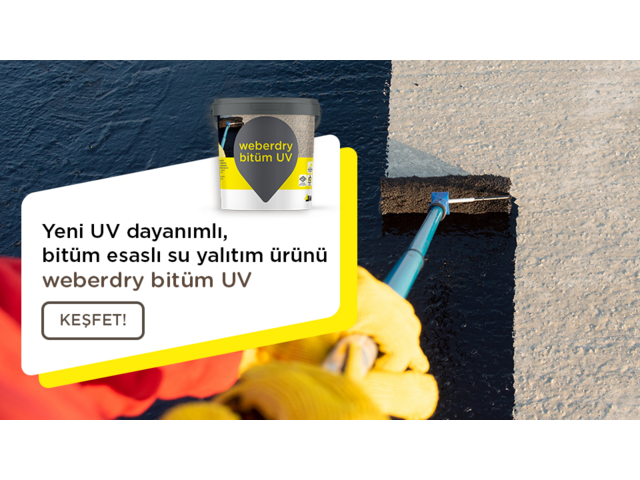 UV dayanımlı, bitüm esaslı su yalıtım ürünümüz weberdry bitüm UV ile ...